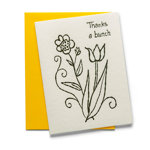 Thanks a Bunch | Thank You | Letterpress Greeting Card – Color Box ...