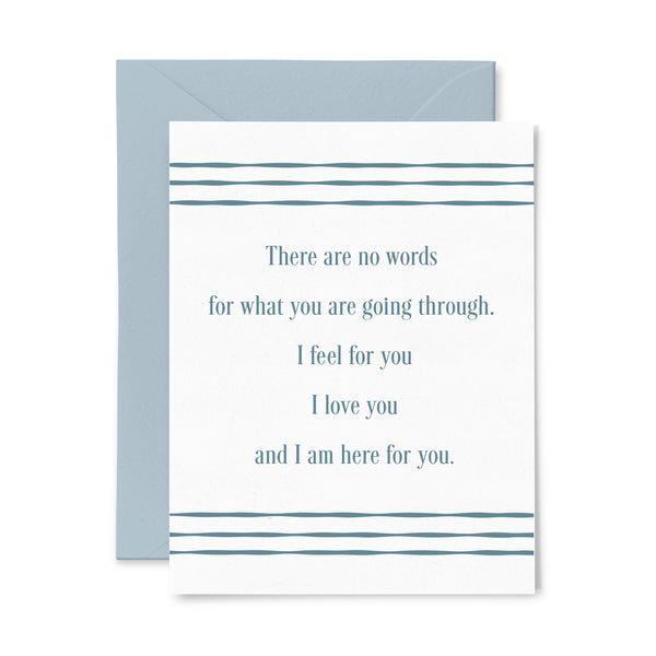 No Words | Sympathy | Letterpress Greeting Card – Color Box Letterpress