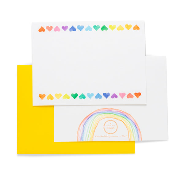 Everyday Notes | Heart Border | Stationery Set – Color Box Letterpress