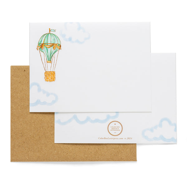 Everyday Notes | Hot Air Balloon | Stationery Set – Color Box Letterpress