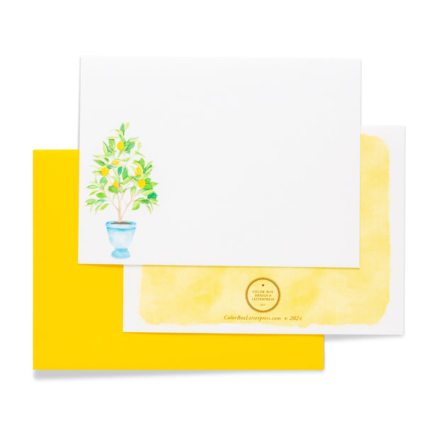 Everyday Notes | Lemon Tree | Stationery Set – Color Box Letterpress