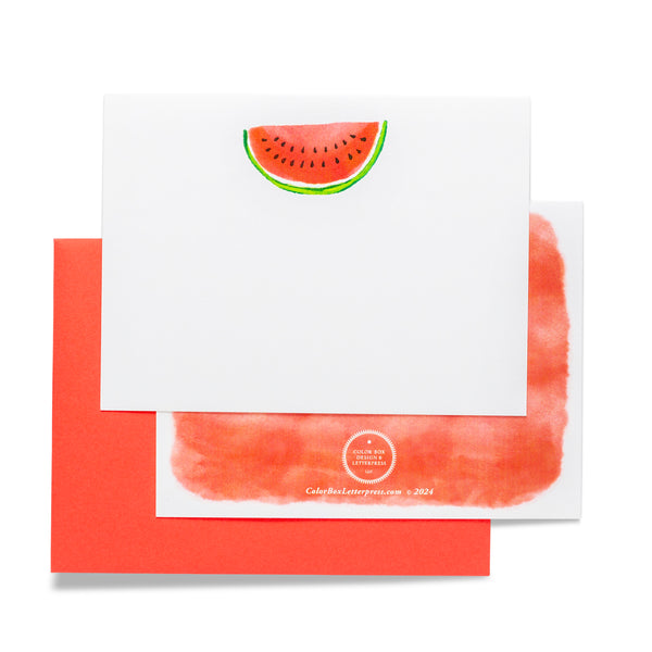 Everyday Notes | Watermelon | Stationery Set – Color Box Letterpress