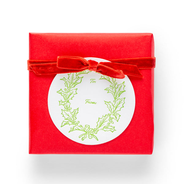 Luxe Gift Tags | Wreath | Letterpress Gift Tag – Color Box Letterpress